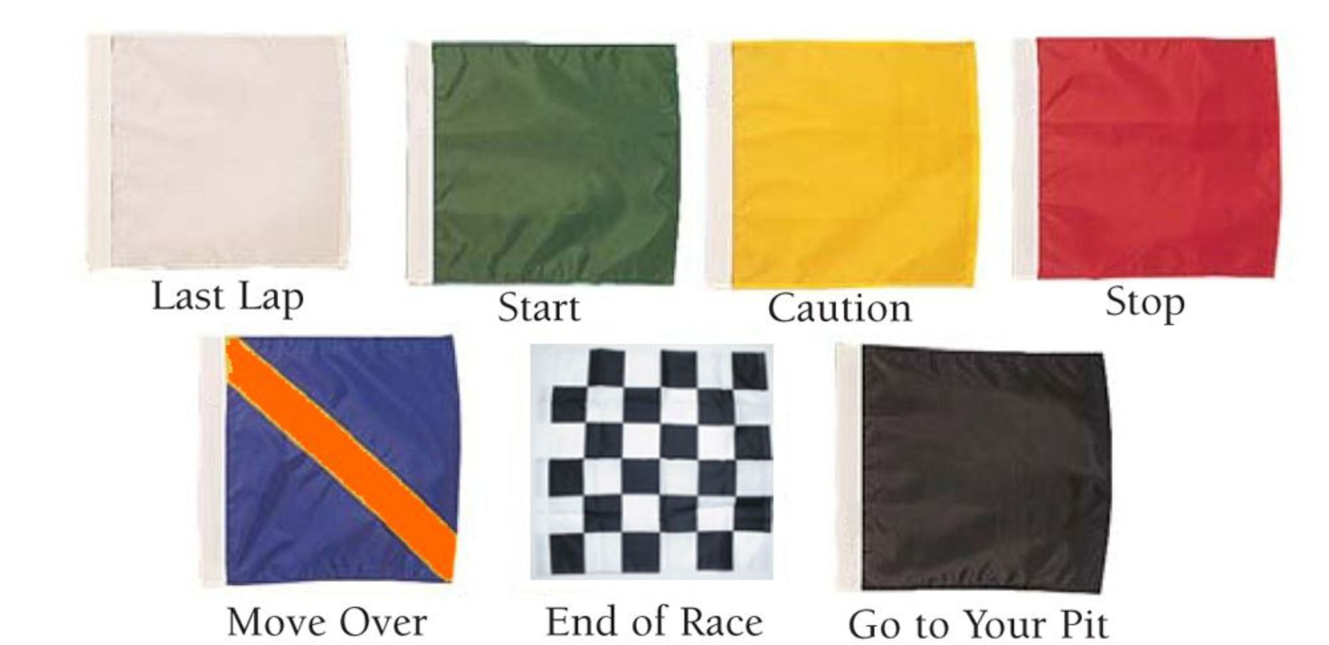 Auto Racing Flag Set, Complete Racing Flag set at Flags Unlimited