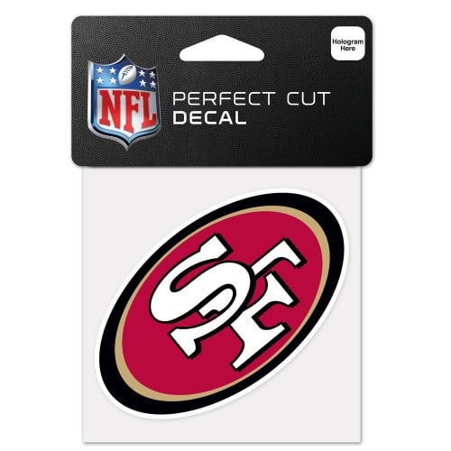 San Francisco Forty Niners 49ers 4"x4" Decal — Flags Unlimited