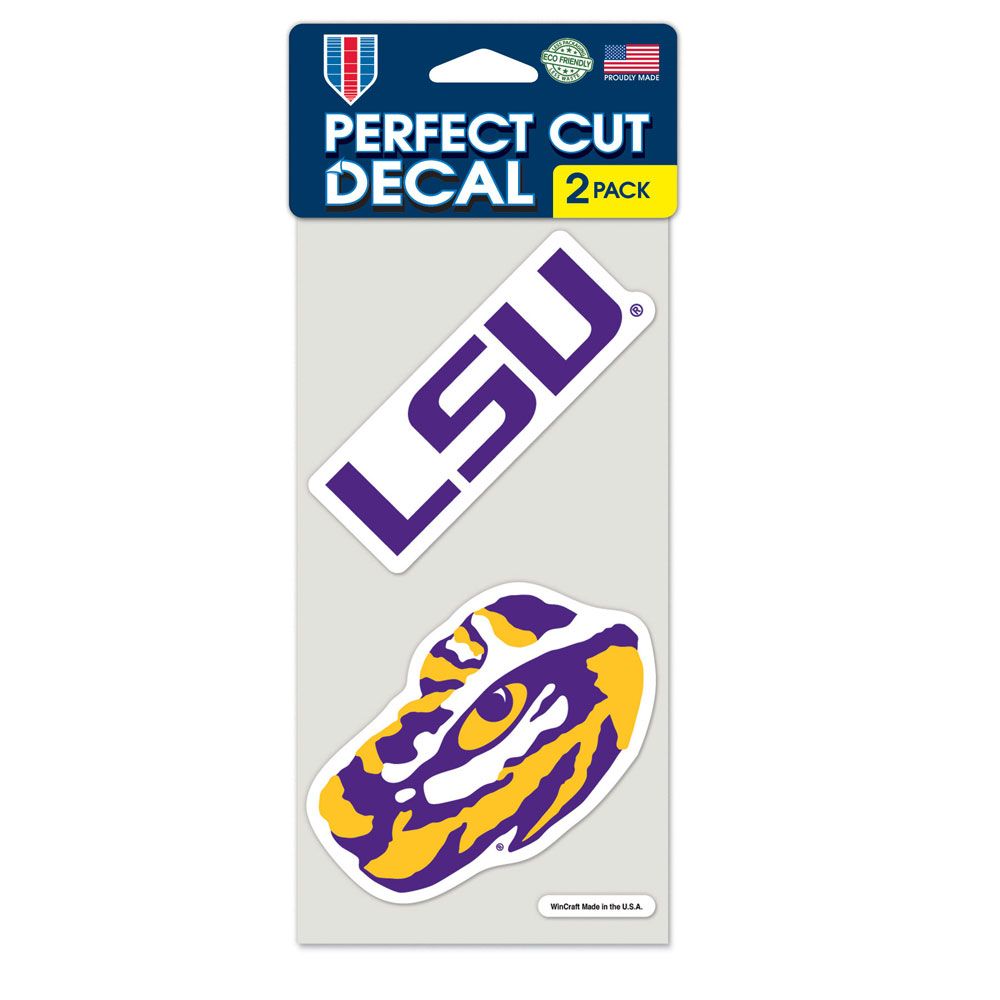 LSU Tigers Louisiana State 4"x4" Decals — Flags Unlimited