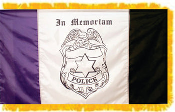 Fallen Police Officer Memorial Memoriam Flag from Flags Unlimited