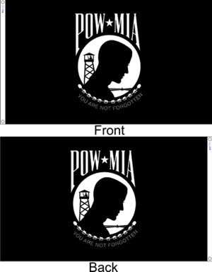Double Sided POW MIA flag, Missing in Action flag, Prisoner of War flag ...