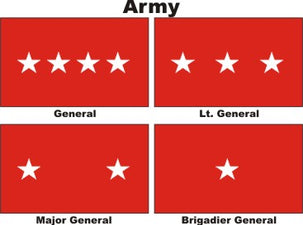 Army Officer Flag, Army Lt. General Flag, Army Major General flag, Army ...