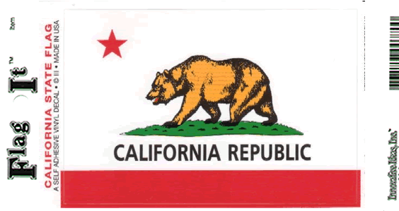 California Flag Decal Sticker - Durable Vinyl From Flags Unlimited