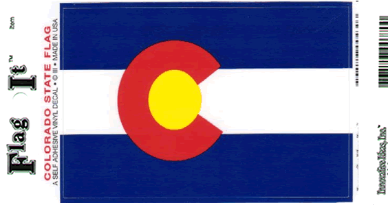 Colorado Flag Decal Sticker - Durable Vinyl From Flags Unlimited