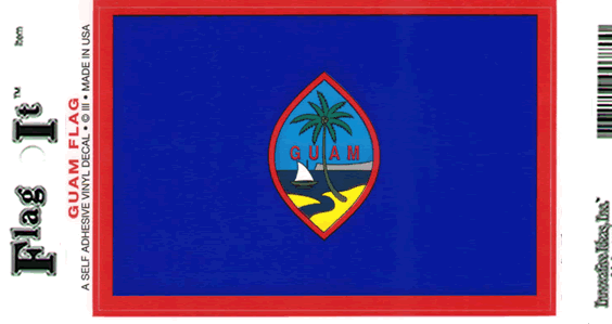 Guam Flag Decal Sticker - Durable Vinyl From Flags Unlimited