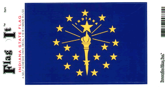 Indiana Flag Decal Sticker - Durable Vinyl From Flags Unlimited