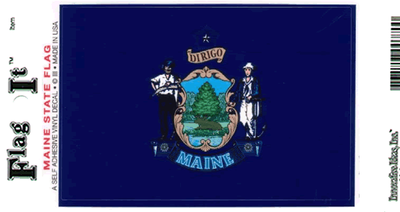 Maine Flag Decal Sticker - Durable Vinyl From Flags Unlimited