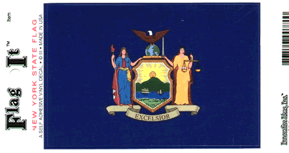 New York Flag Decal Sticker - Durable Vinyl From Flags Unlimited