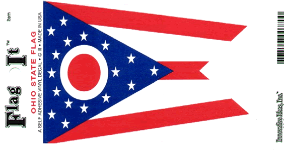 Ohio Flag Decal Sticker - Durable Vinyl From Flags Unlimited