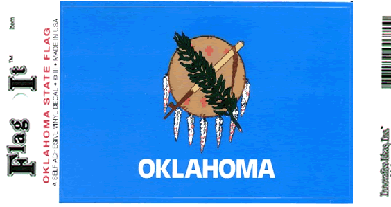 Oklahoma Flag Decal Sticker - Durable Vinyl From Flags Unlimited