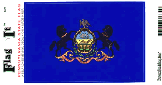 Pennsylvania Flag Decal Sticker - Durable Vinyl From Flags Unlimited