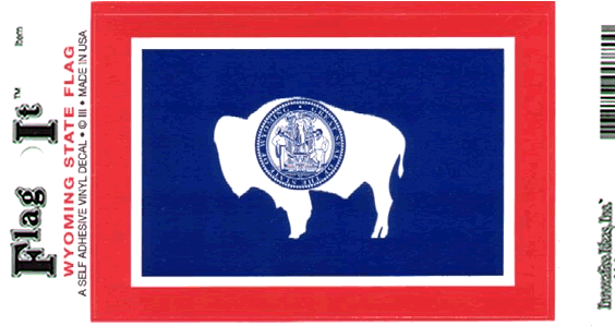 Wyoming Flag Decal Sticker - Durable Vinyl From Flags Unlimited