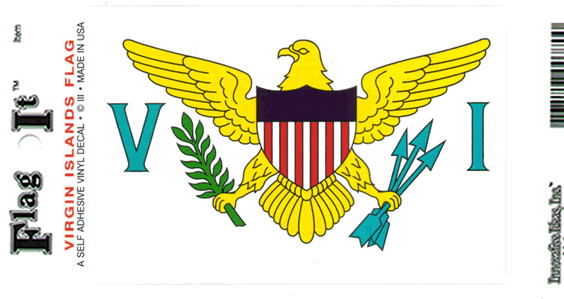 US Virgin Islands Flag Decal Sticker - Durable Vinyl From Flags Unlimited