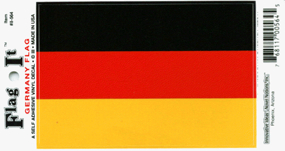 Germany Flag Decal Sticker - Durable Vinyl From Flags Unlimited