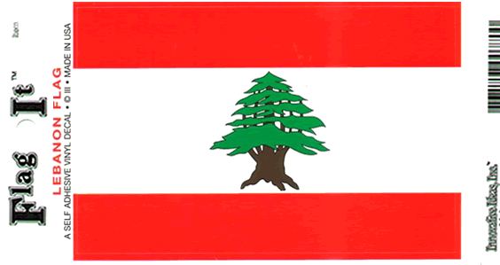Lebanon Flag Decal Sticker - Durable Vinyl From Flags Unlimited