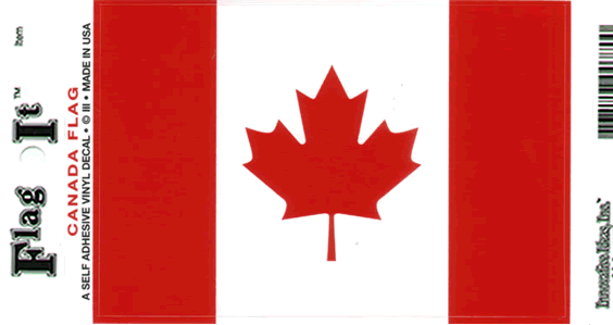 Canada Flag Decal Sticker - Durable Vinyl From Flags Unlimited
