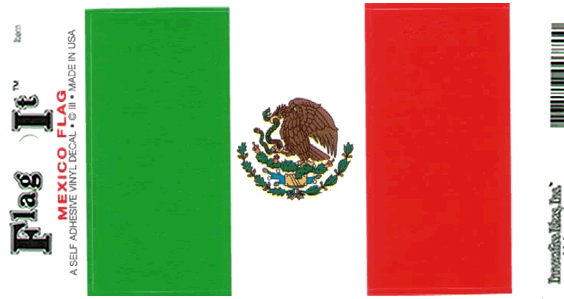 Mexico Flag Decal Sticker - Durable Vinyl From Flags Unlimited