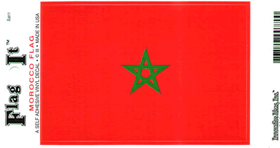 Morocco Flag Decal Sticker - Durable Vinyl From Flags Unlimited