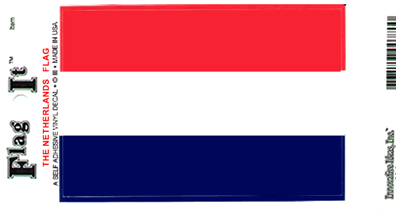 Netherlands Flag Decal Sticker - Durable Vinyl From Flags Unlimited