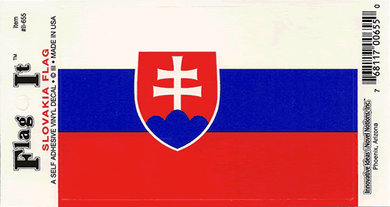 Slovakia Flag Decal Sticker - Durable Vinyl From Flags Unlimited