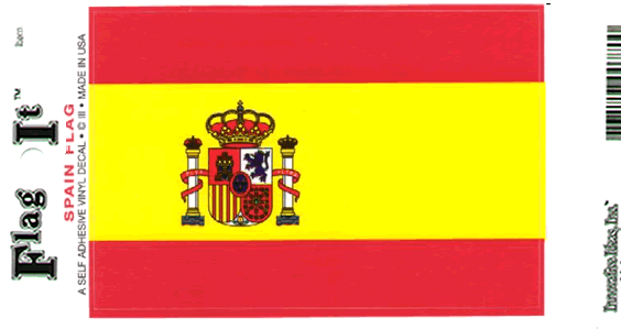 Spain Flag Decal Sticker - Durable Vinyl From Flags Unlimited