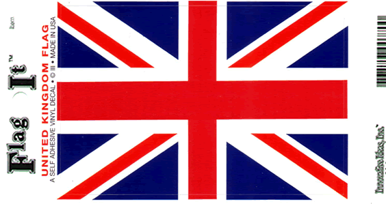 United Kingdom Flag Decal Sticker - Durable Vinyl From Flags Unlimited
