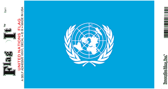 United Nations Flag Decal Sticker - Durable Vinyl From Flags Unlimited
