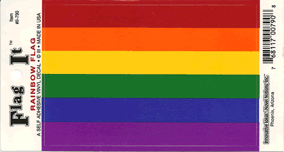 Rainbow Flag Decal Sticker - Durable Vinyl From Flags Unlimited