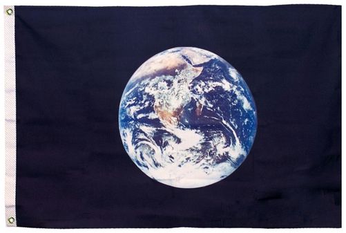 Earth Flag, Picture of Earth on a flag flag from Flags Unlimited