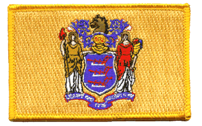 New Jersey State Flag Patch Iron On Patches - From Flags Unlimited