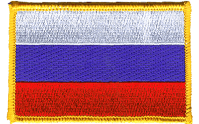 Russia (Russian Republic) Flag Patch Iron On Patches - From Flags Unlimited