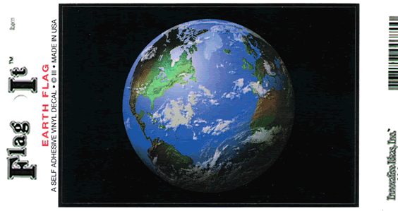 Earth Flag Decal, Picture of Earth on a decal from Flags Unlimited