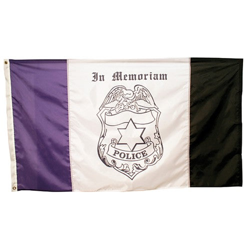 Fallen Police Officer Memorial Memoriam Flag from Flags Unlimited