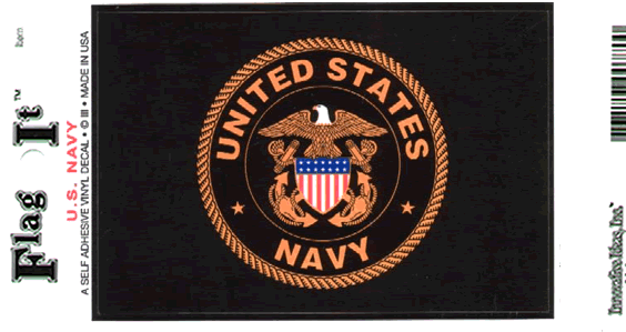 Navy Flag Seal Decal Sticker - Durable Vinyl From Flags Unlimited