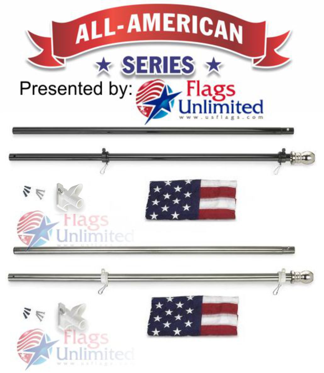 All-American U.S. Flag Kit - Silver 100% Made in USA — Flags Unlimited