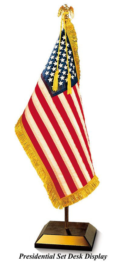 Indoor American U.S. Desktop flag sets from Flags Unlimited