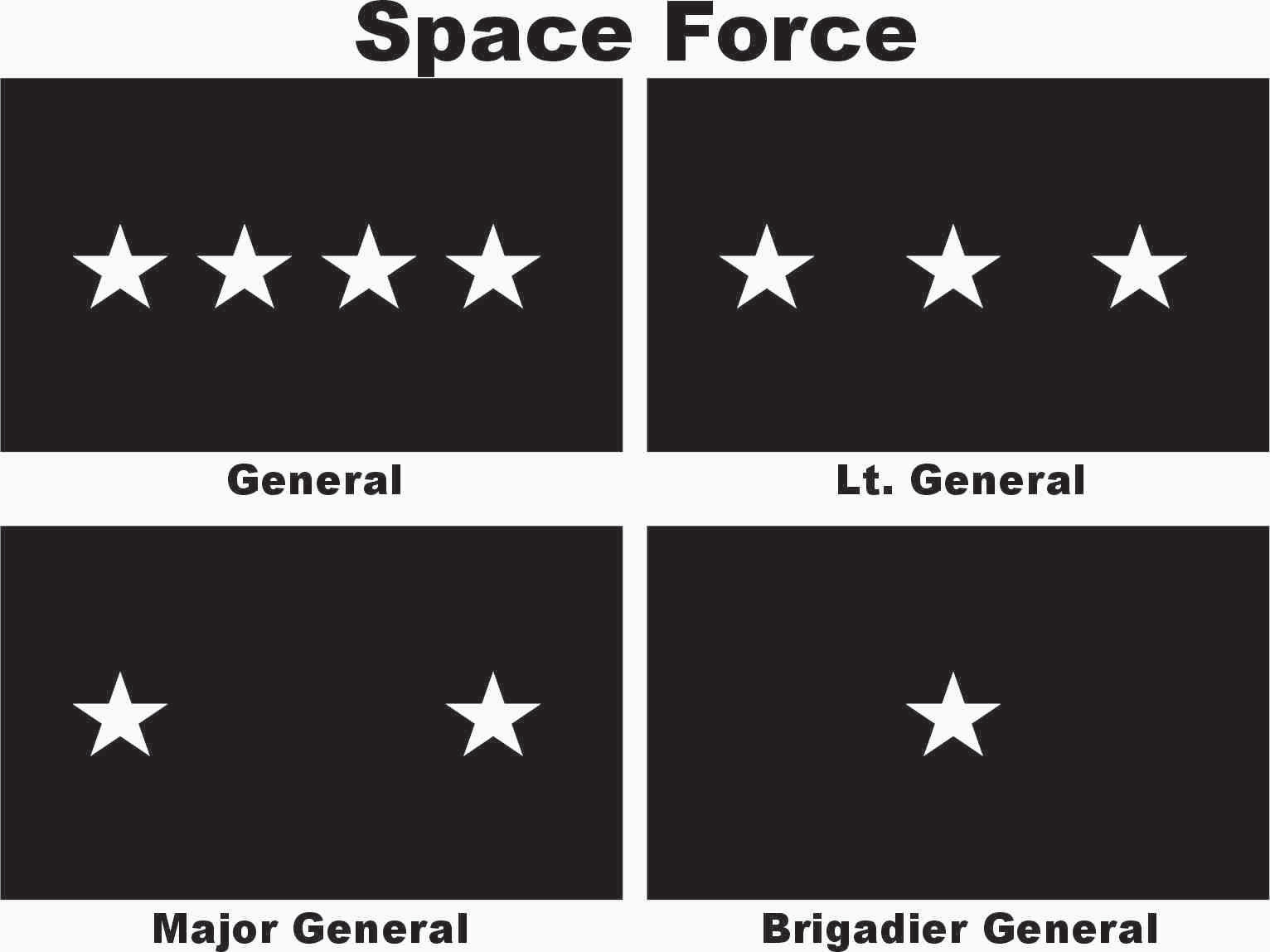 Space Force Officer Flag, Space Force Lt. General Flag, Space Force ...