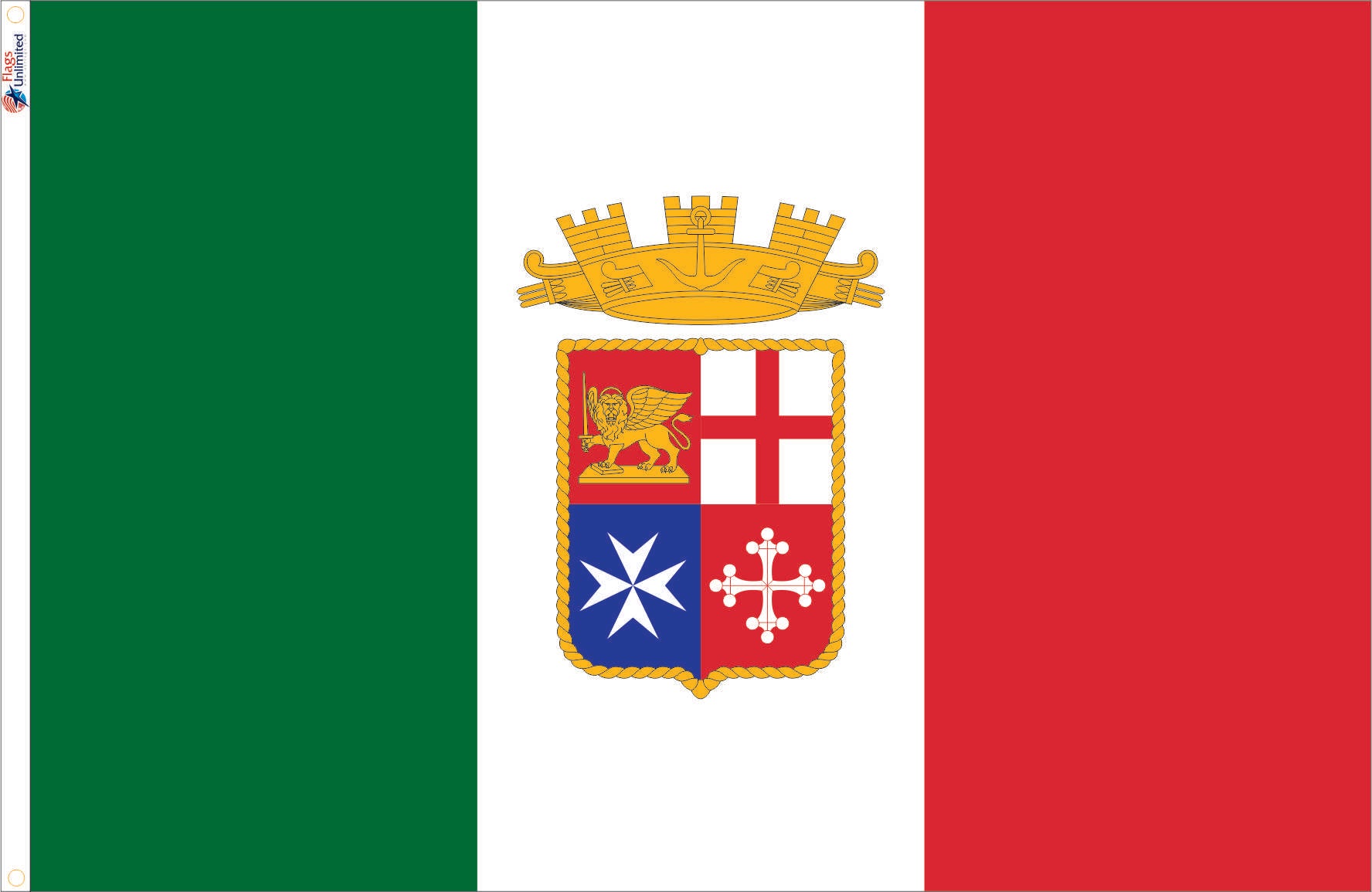 Italian Ensign flag from Flags Unlimited
