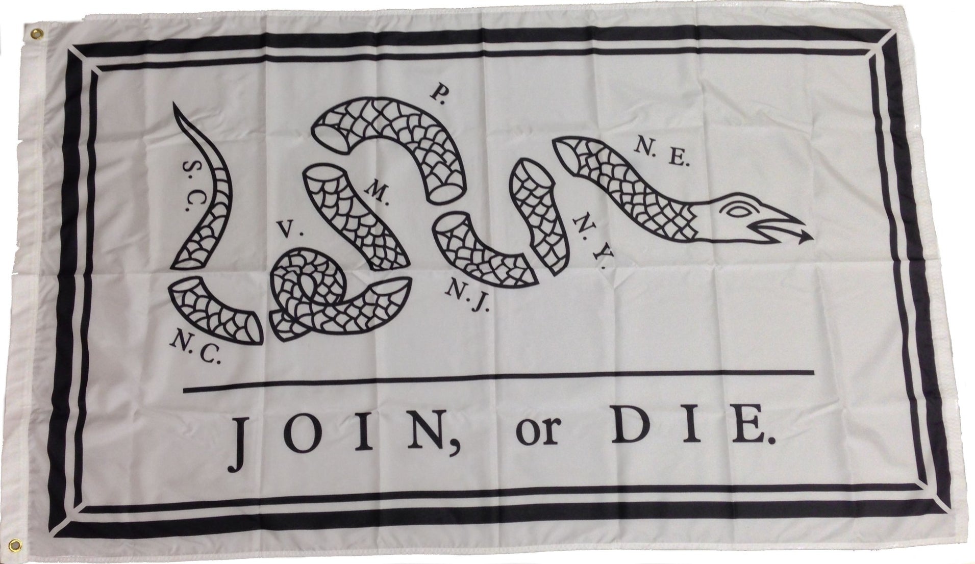 Join or Die Flag (Benjamin Franklin) Historical Snake flag from Flags ...