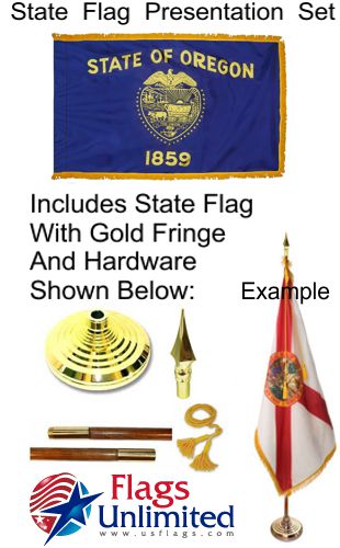 Oregon Indoor Flag Set — Flags Unlimited