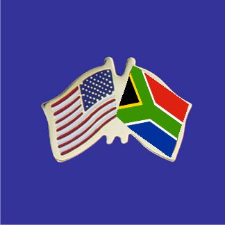South Africa & U.S. Lapel Pin — Flags Unlimited