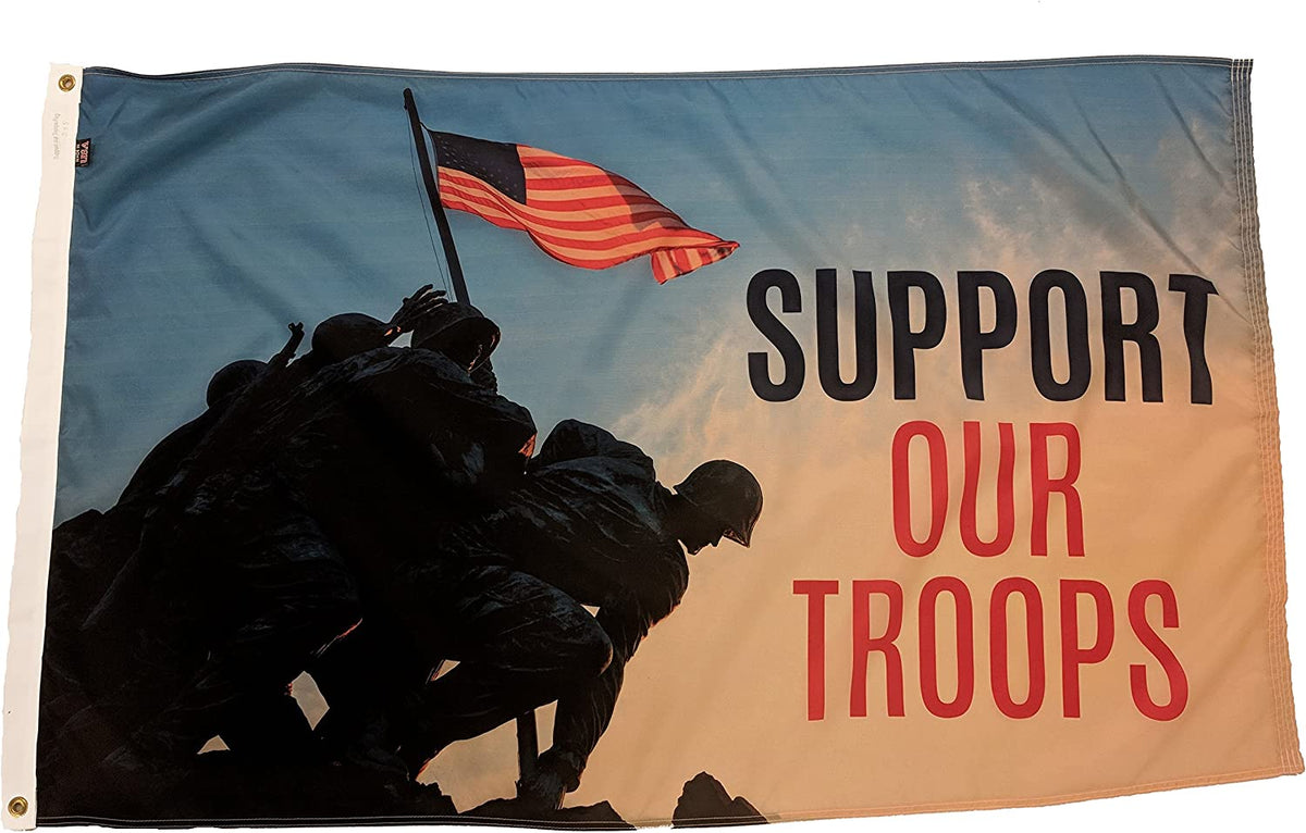 Support Our Troops Yellow Ribbon Flag from Flags Unlimited